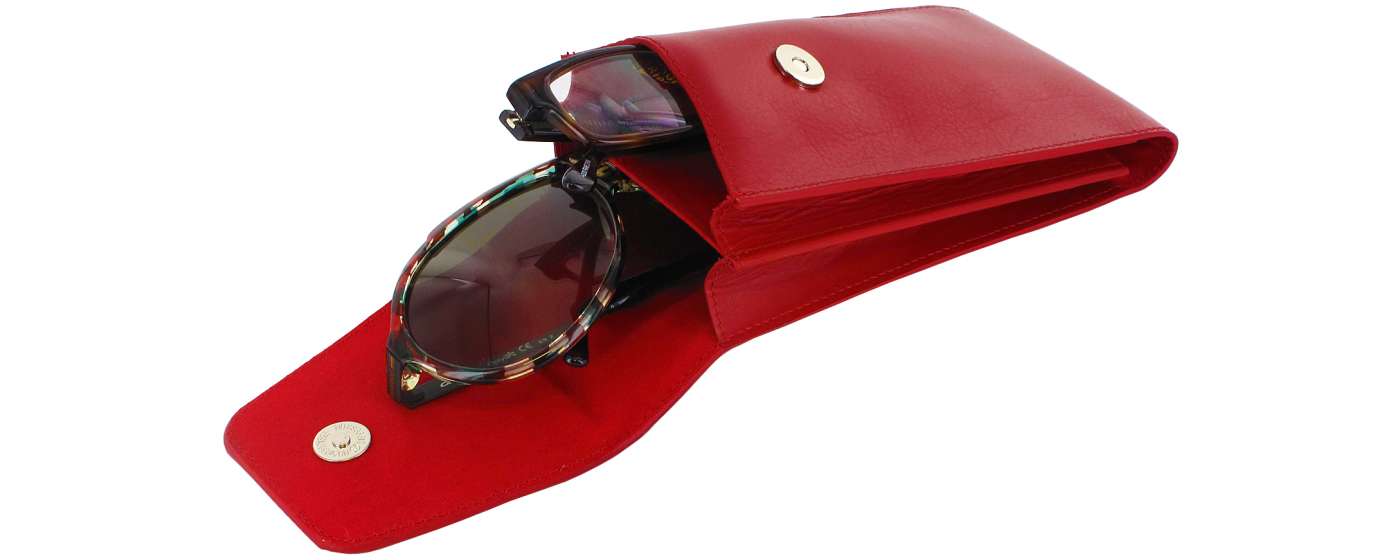 Double Leather Sunglass Case